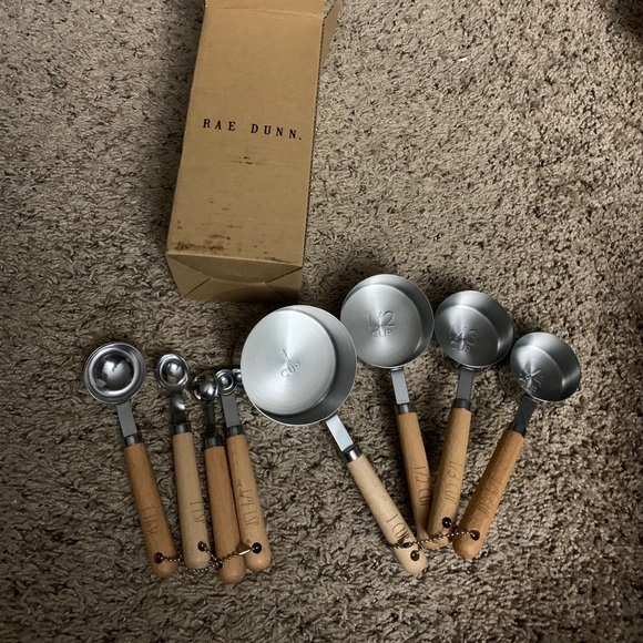 Rae Dunn | Kitchen | Rae Dunn Set Of Metal Measuring Cups And Spoons ...